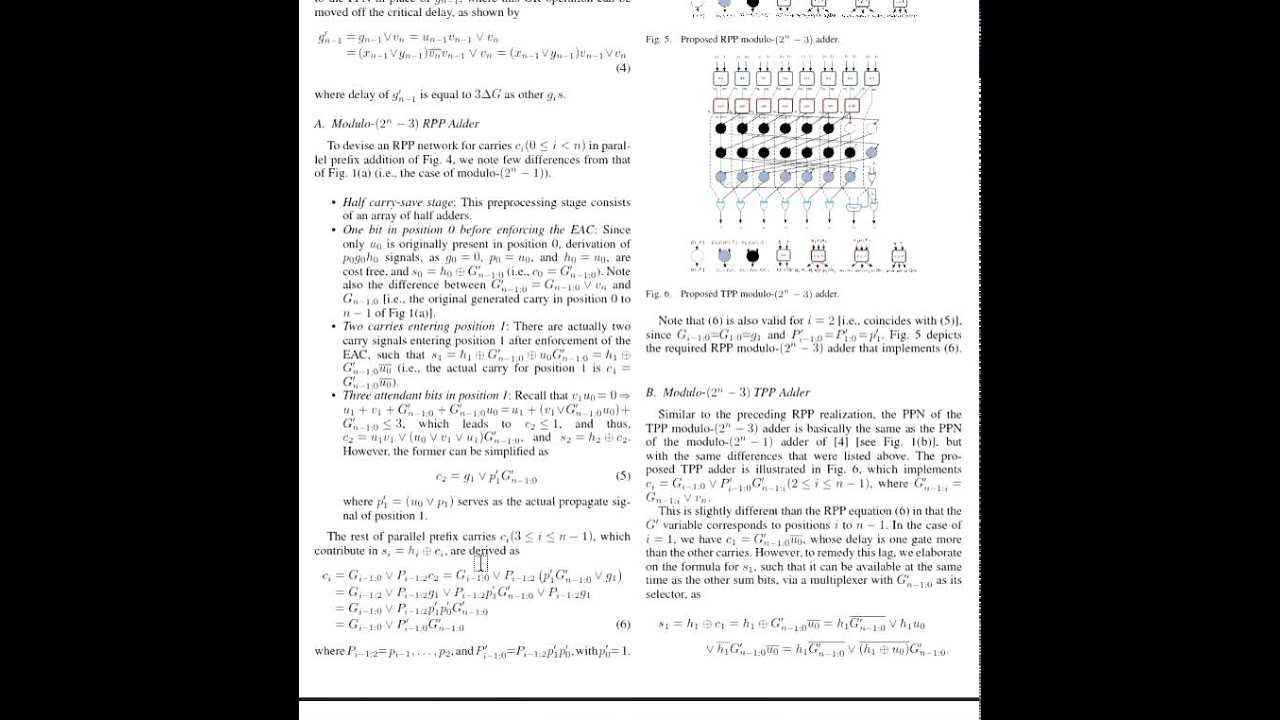 (4 + 2 log n)ΔG Parallel Prefix Modulo-(2n − 3)Adder via Double Representation