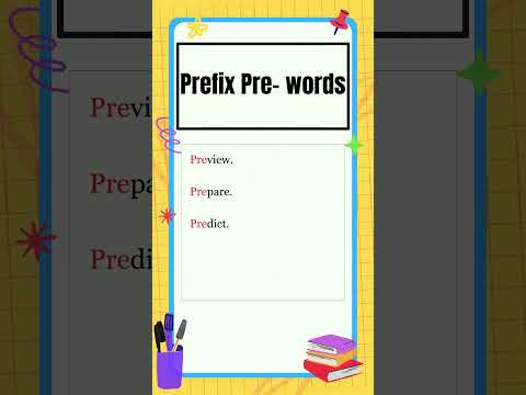 Prefixes | 10 Prefix "Pre-" words | English Grammar | The Study Corner | #shorts #prefix
