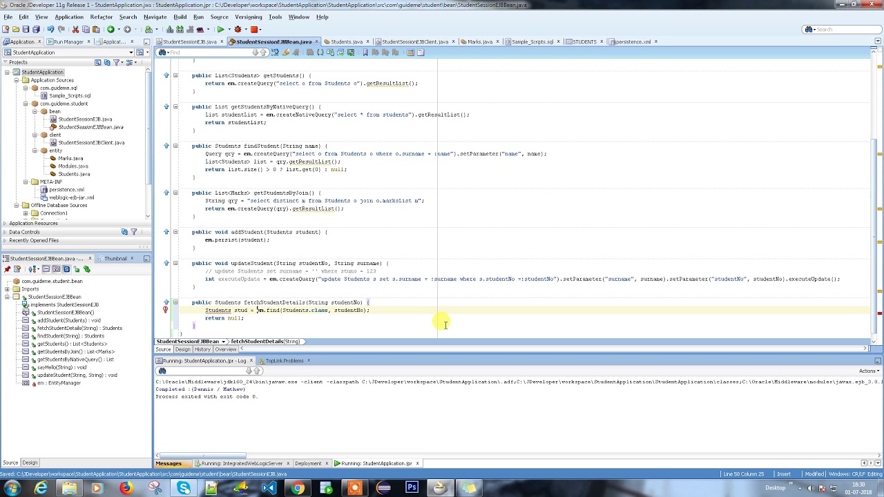 Java EJB - Update Data using JPA Find method
