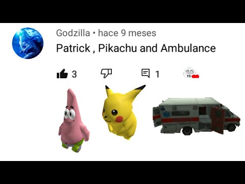 Patrick, pikachu and ambulance | Roblox mesh #3