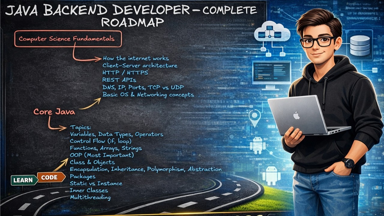 Java Backend Developer Roadmap 2026 | Complete Guide from Beginner to Advanced