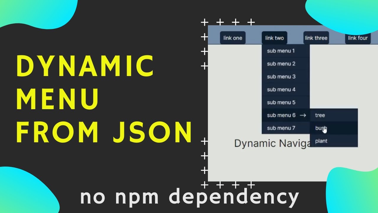Dynamic Menu from JSON file (React.js) nested sub menus