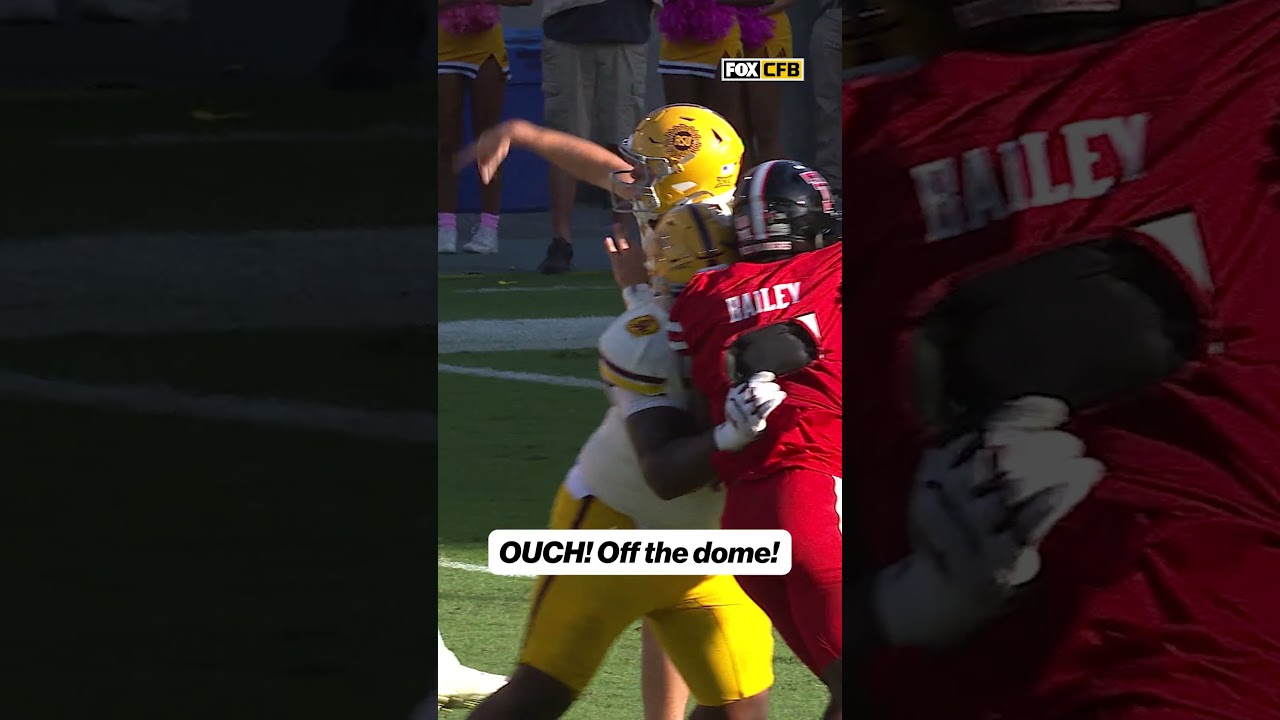 That's GOTTA hurt! 😬 #asu #arizonastate #cfb #football