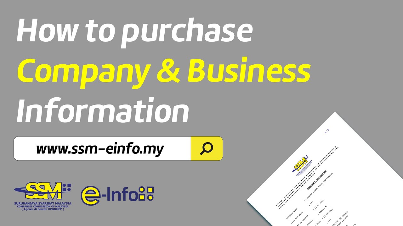 How to Purchase Company & Business Information