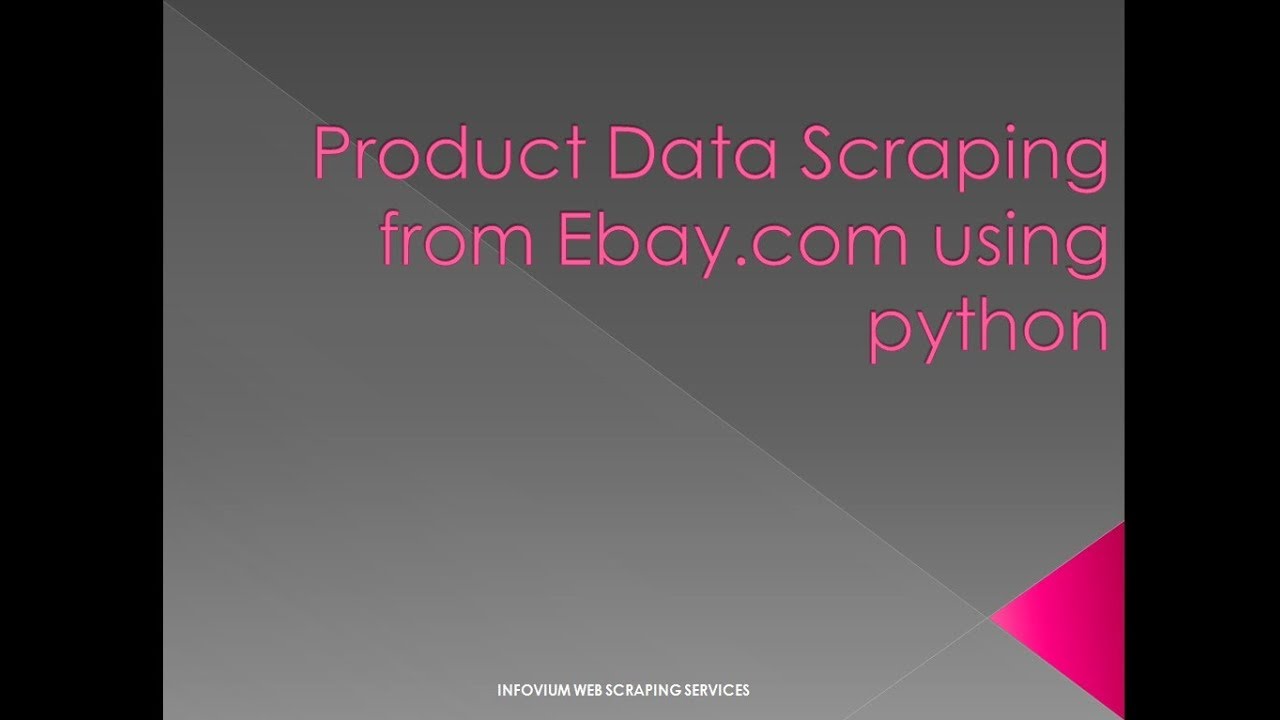 How to scrape eBay product data using python | Tutorial - 2020