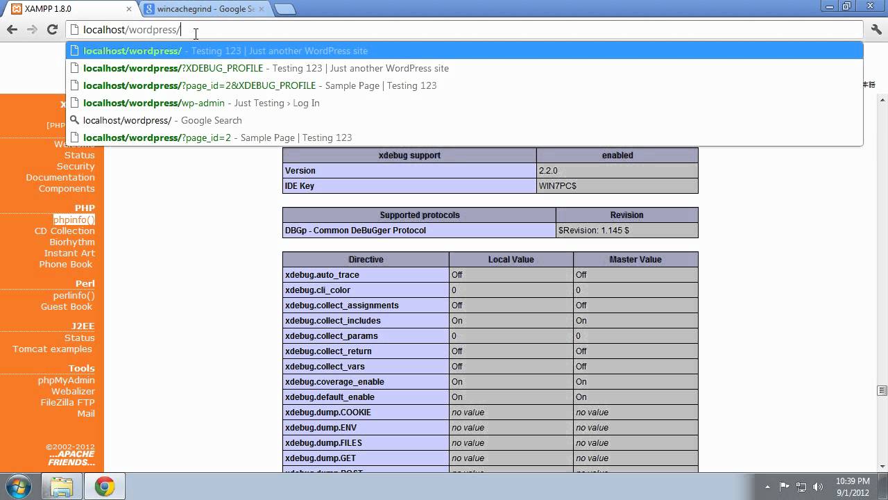 Profiling PHP Applications with Xdebug, WinCacheGrind & XAMPP for Windows