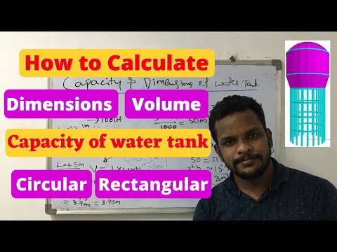 Water tank capacity calculations | water tank dimensions calculations | circular and rectangular |