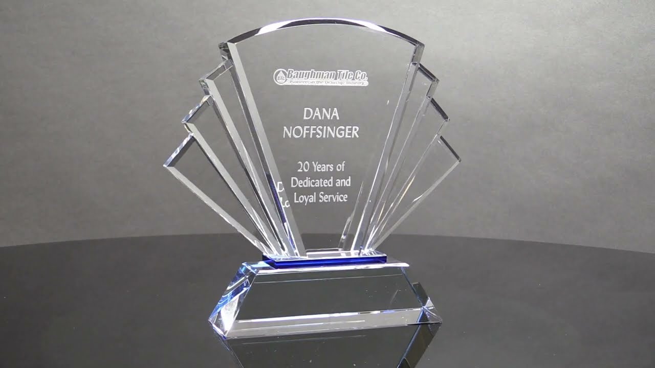 Prosperity Crystal Award C8108 with Free Engraving