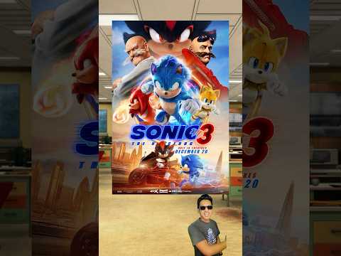 Poster for the Sonic the Hedgehog 3 movie released