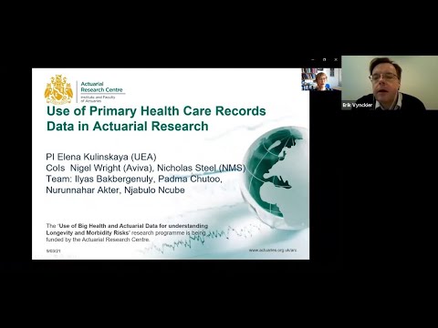ARC Webinar Series 2021 - Use of Primary Health Care Records Data in Actuarial Research