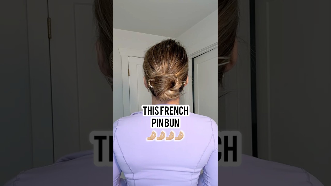 FRENCH HAIR PIN BUN UPDO! #frenchpin #hairpins