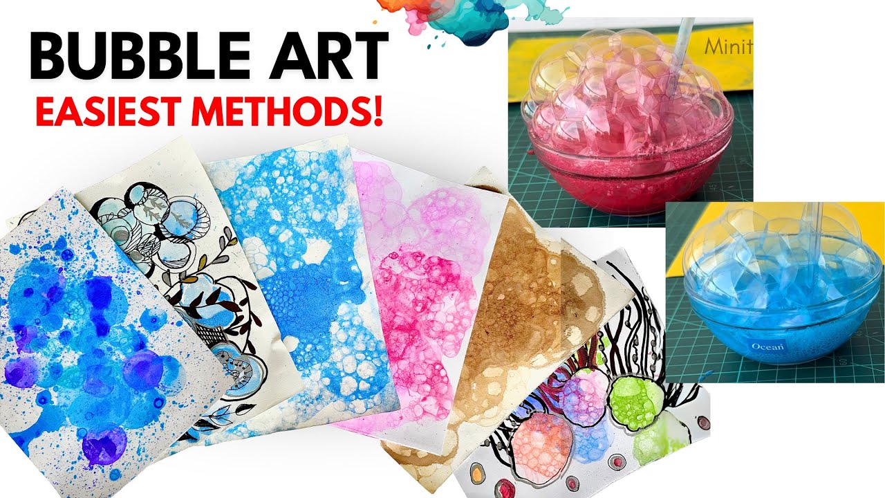 DIY Soap Bubble art|How To Do Bubble painting |Bubble Painting Basics|Bubble Art|part 1|No skill art