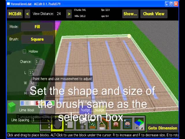 VORONOI - MCEdit filter to make cells of blocks for floors and buildings Minecraft Mod