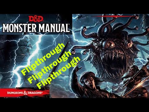 Dungeons and Dragons 5E Monster Manual Fliptgrough & Review