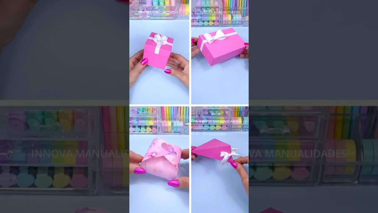 Manualidades con papel / Ideas para regalar / Caja para regalo #diy #manualidades #ideas #regalos