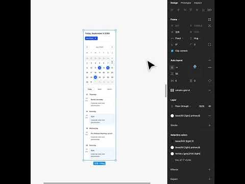 Super Responsive Calendar Component in Figma