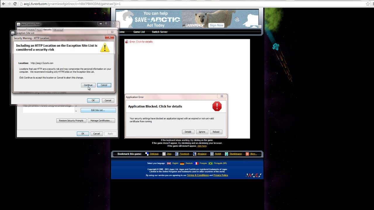 Java Fix: Applications Blocked by Security Settings for Windows 7