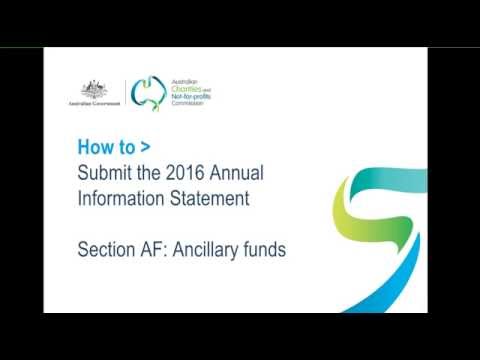 How to submit the 2016 Annual Information Statement: Section AF