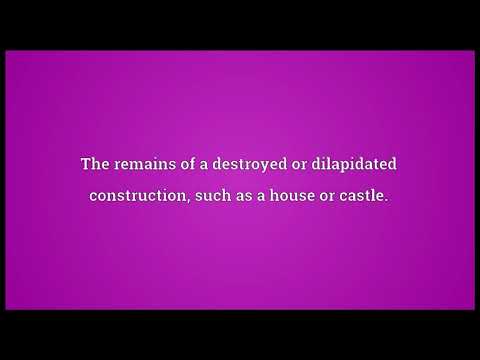 ruin meaning in english