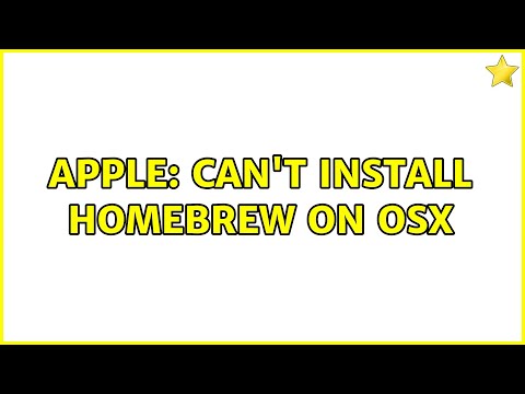 Apple: Can't install Homebrew on OSX