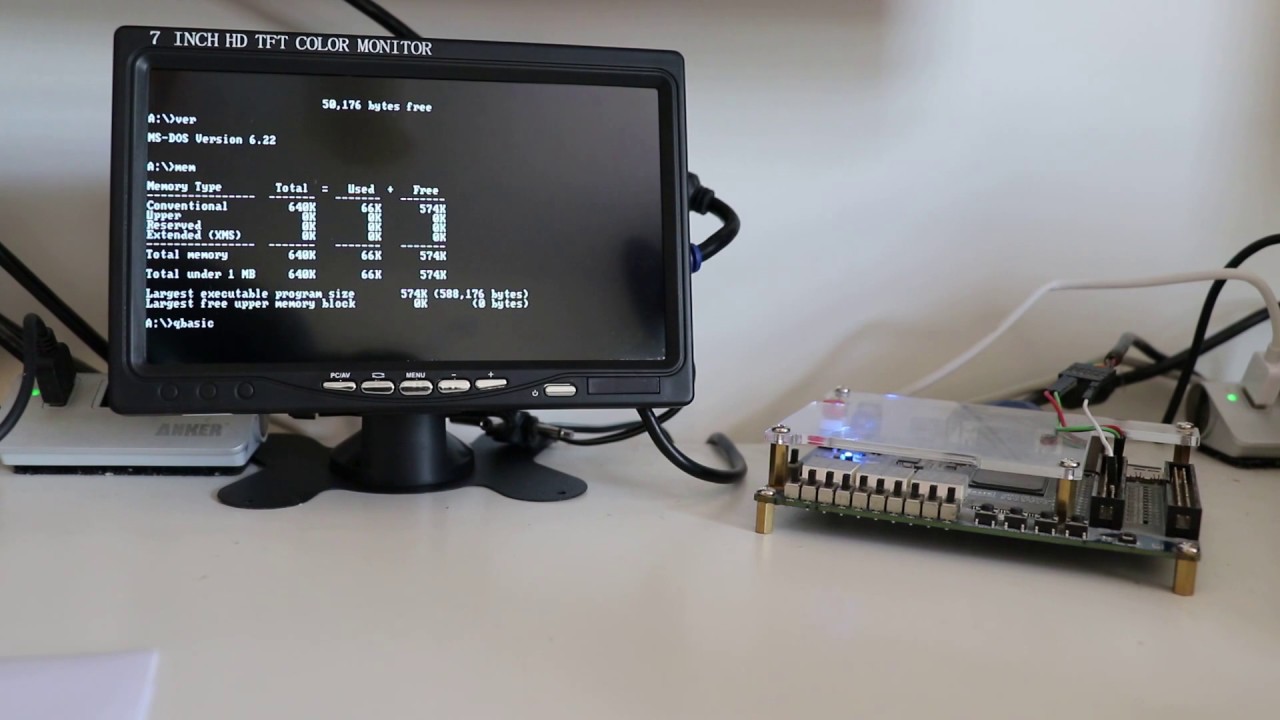 80186 hardware boot with CGA