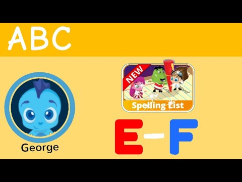 Wonster Words George's Lesson Plan Practice Custom Spelling List LETTERS — Walkthrough Letters E-F