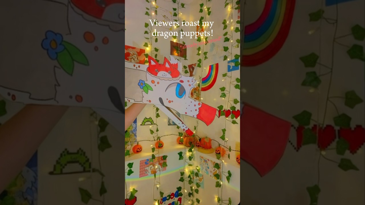 Viewers roast my dragon puppets 😀 #funny #puppetmaker #paperart #dragonpuppeteer #puppet #dragon