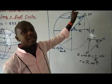 LONGITUDES AND LATITUDES - Distance along a small circle. Mpesa 0704153366 Boniface Katumuta