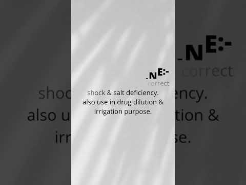 #normal #saline #NS #fluid #imbalance #medical #term #shorts