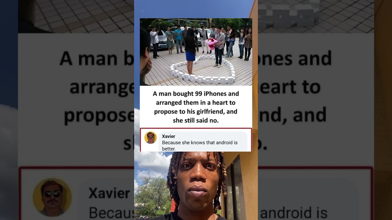 A man bought 99 iPhones and arranged them in a heart to propose to his girlfriend.