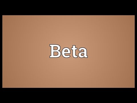 Beta Meaning