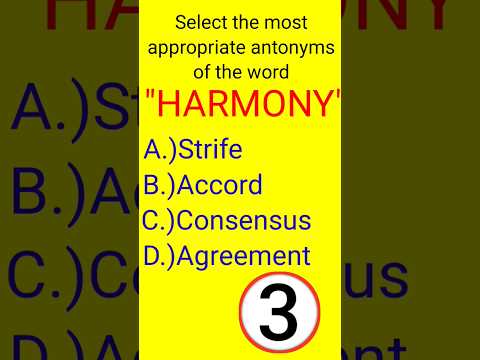 English Antonyms|Antonyms of Harmony #shortvideos #shortsviral#trending #ssccgl #sscchsl #trend