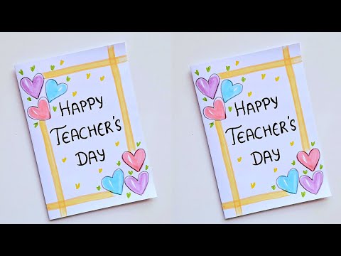 Happy Teachers Day Card l DIY Teacher's Day Card ldea l How to Make Teacher's Day Greeting Card Easy