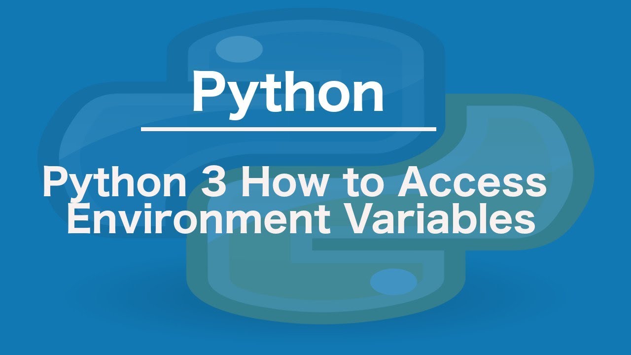 Python 3 How to Access environment variables