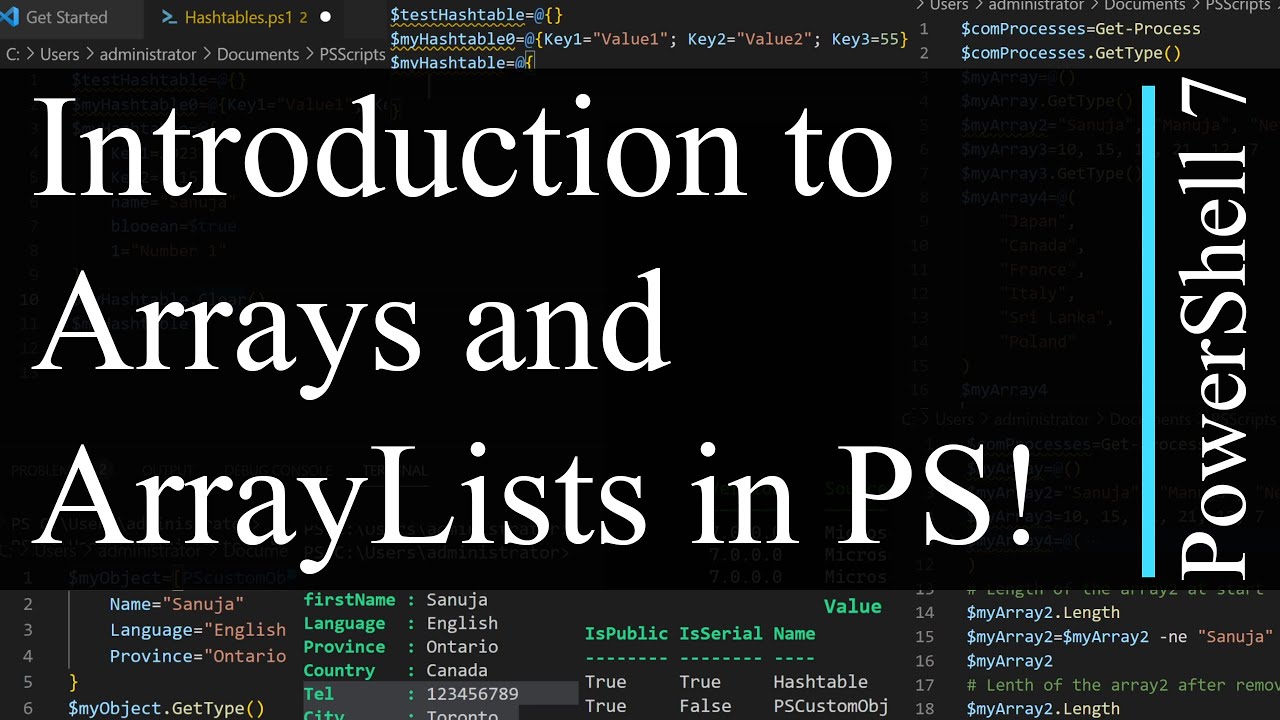 PowerShell 7 Tutorial 7: Introduction to Array and ArrayList