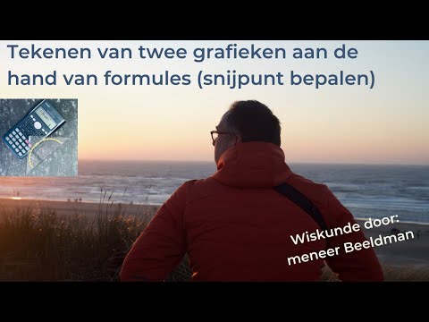Tekenen van twee grafieken aan de hand van formules en vervolgens het snijpunt bepalen