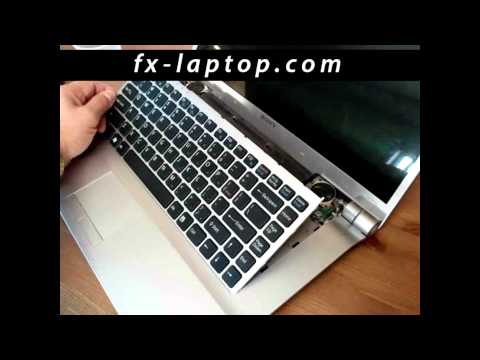 Disassembly Sony Vaio VGN FW170J - replacement, clean, take apart, keyboard, screen, battery
