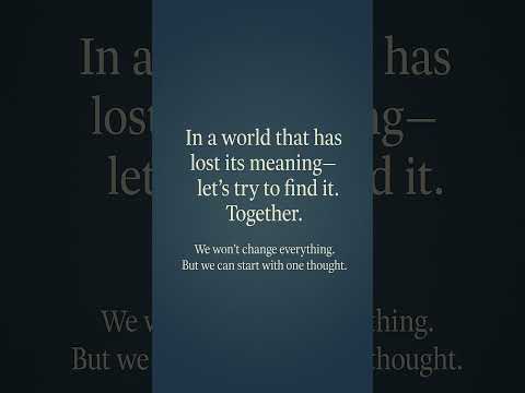Feeling lost? One thought is enough.
