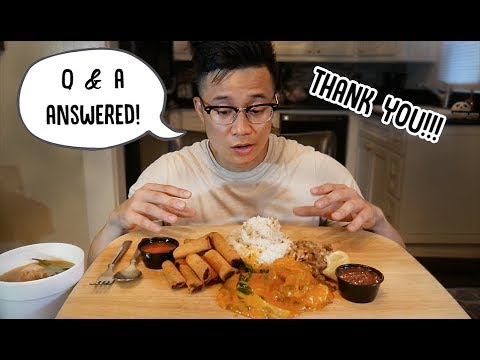 AUTHENTIC FILIPINO FOOD Q&A MUKBANG | EATING SHOW