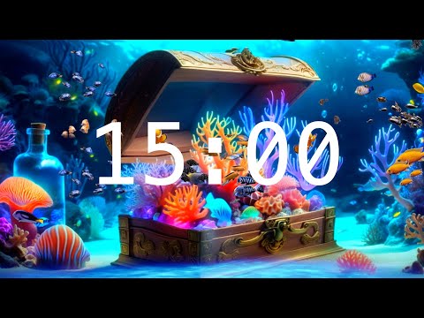 15 Minute Countdown Timer with Alarm | Calming Music | Fantasy Ocean Timer