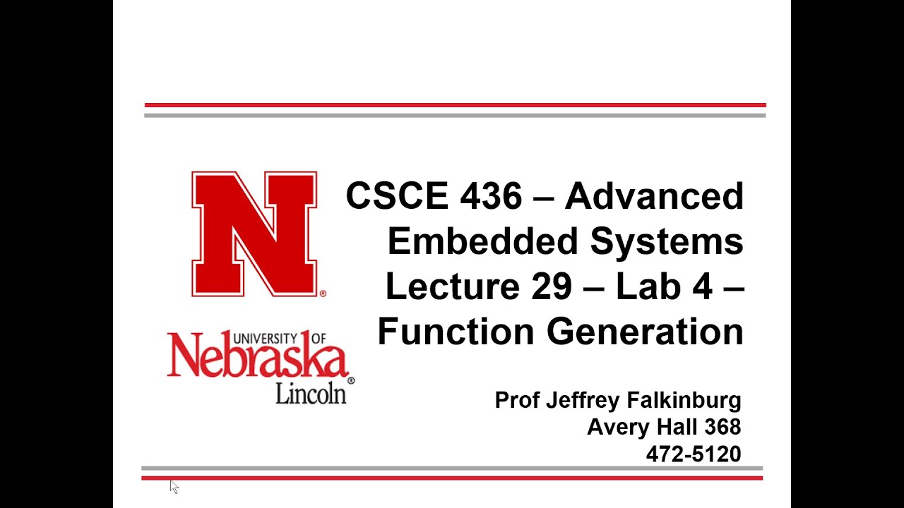 CSCE 436 Lab 4 Intro - Function Generation