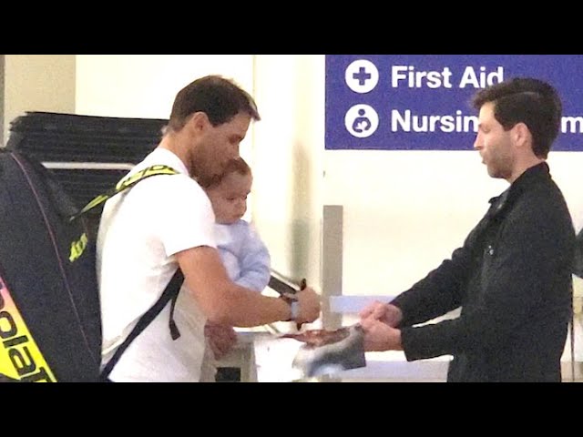 Watch: Rafael Nadal holds his baby son in his hands; walks with his ...