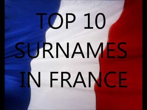 Top 10 most popular Surnames in France
