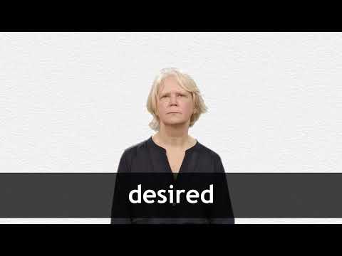 DESIRED definition in American English | Collins English Dictionary