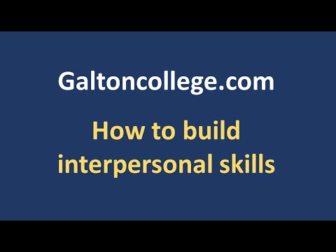How to build Interpersonal skills
