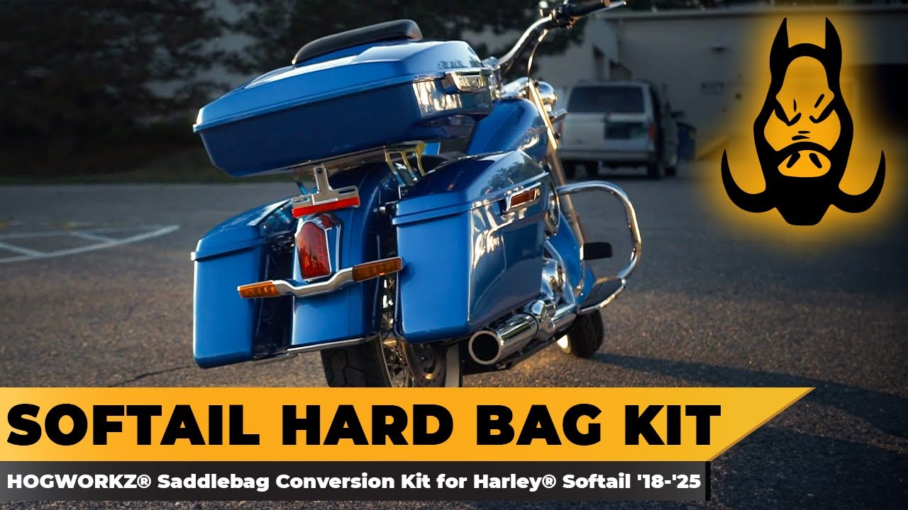 HOGWORKZ® Hard Saddlebag Conversion Kit Installation for Harley® Softail ('18-Current)