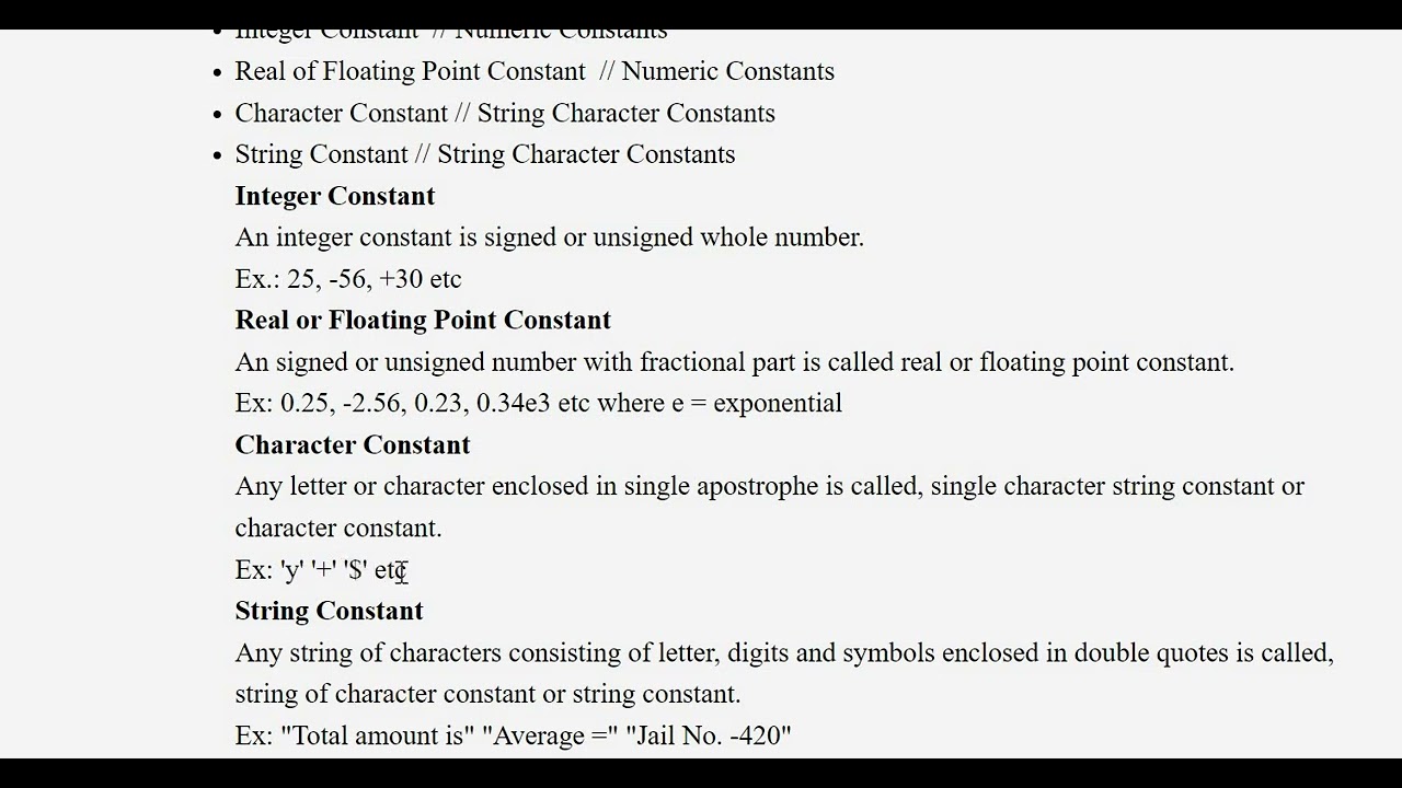 2. Constants, Variables, Data Types in C Programming