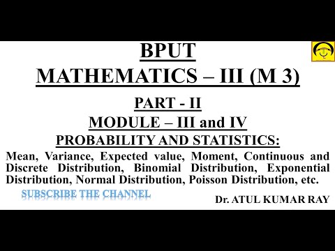 MCQs BPUT Mathematics 3| Module 3 and 4|Part 4| Probability and Statistics Revision| Distributions
