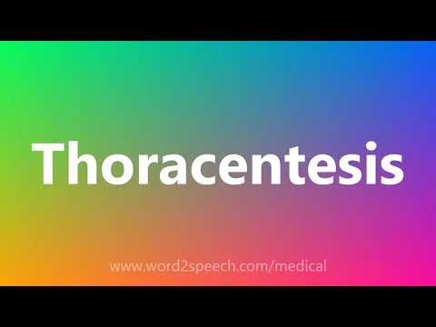 Thoracentesis - Medical Meaning and Pronunciation