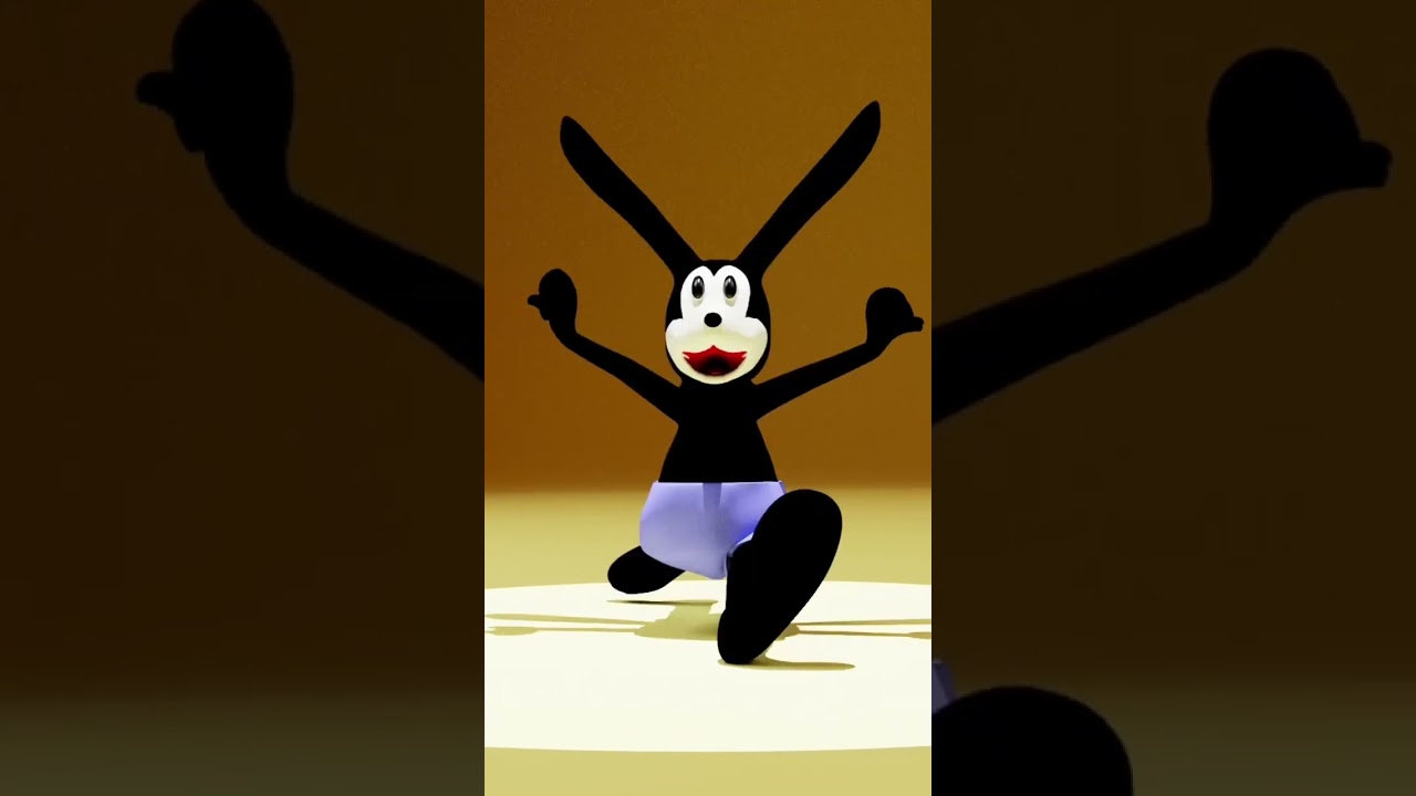 Oswald The Lucky Rabbit 3D animated walk cycle